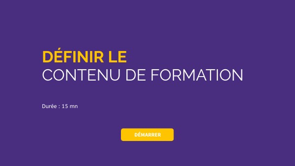 S2 - Définir le contenu de formation | Genially