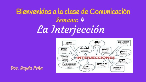 LA INTERJECCIÓN