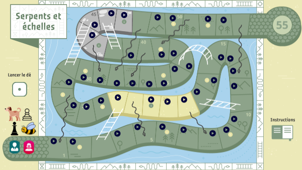 Serpent et échelle éducation physique