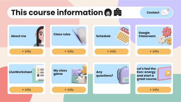 Information 2023-2024 Course | Genially