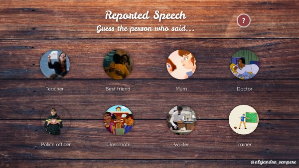 Guess who said... (reported speech) | Genially