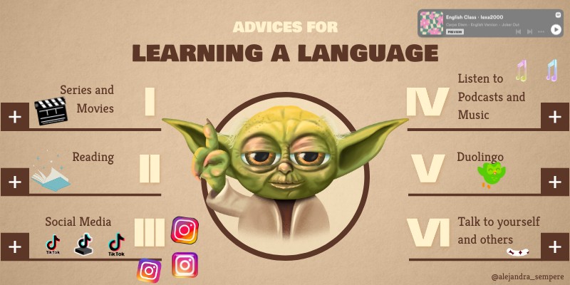 Advices for learning English | Genially