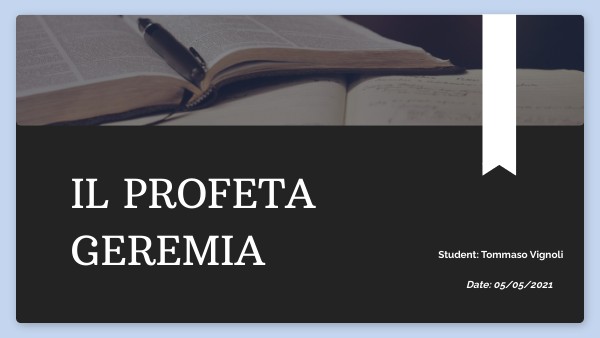 Il profeta Geremia | Genially