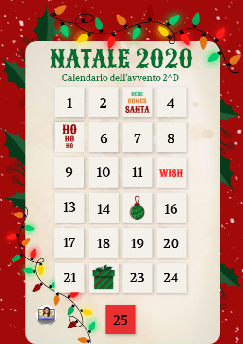 Calendario dell'avvento 2020 maestra Anastasia | Genially