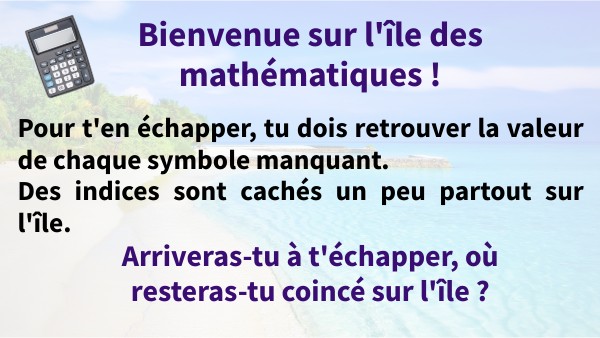 L'île des mathématiques | Genially