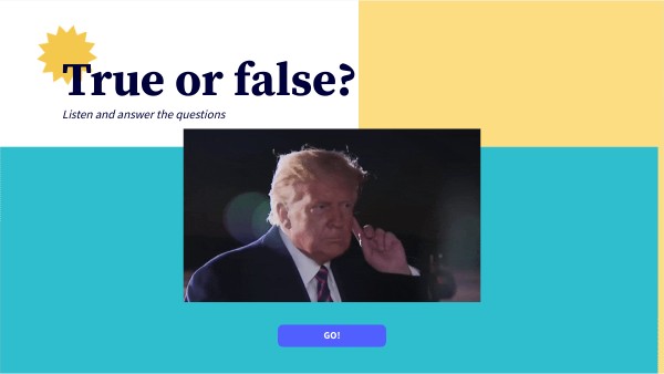 QUIZ listening true/false | Genially