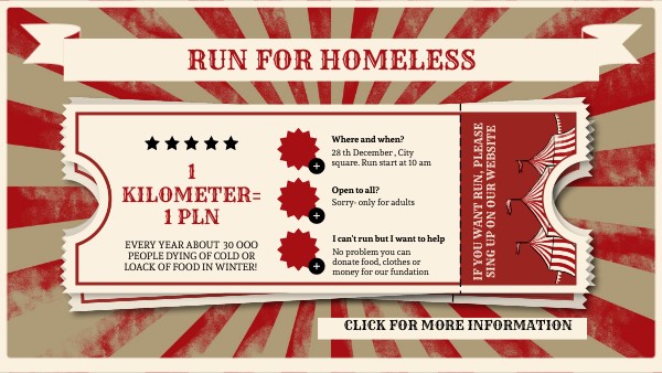 run for homeless | Genially