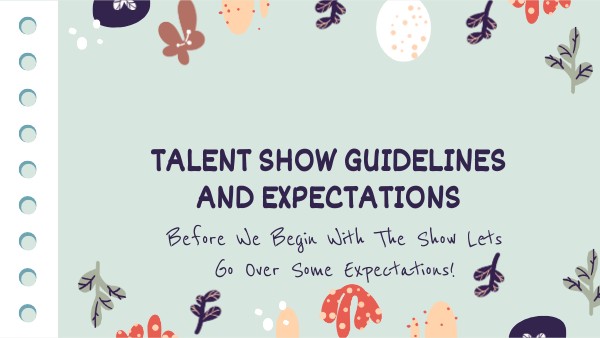 Talent Show Rules