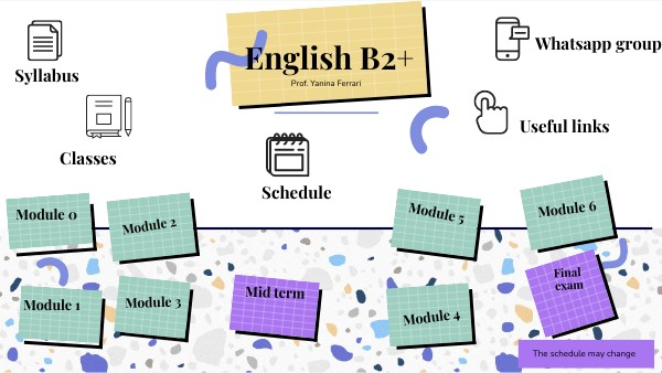 Schedule Level B2+ | Genially
