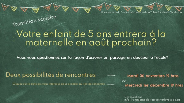 Publicité transition scolaire