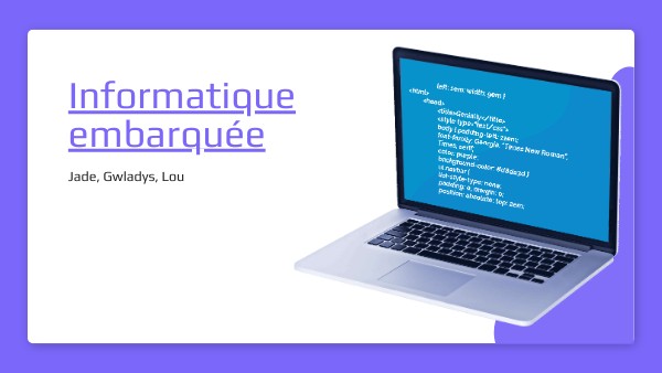 Informatique embarquée | Genially