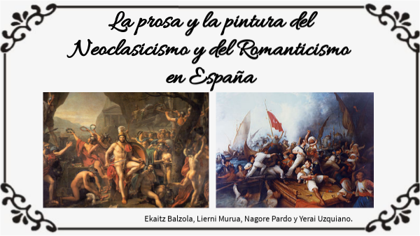 La prosa y la pintura del Neoclasicismo y del Romanticismo en España ...
