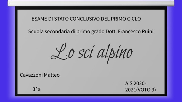 ELABORATO D'ESAME MATTEO