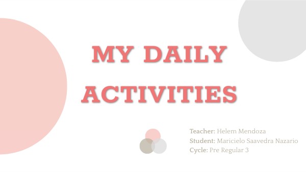 My daily activities | Genially