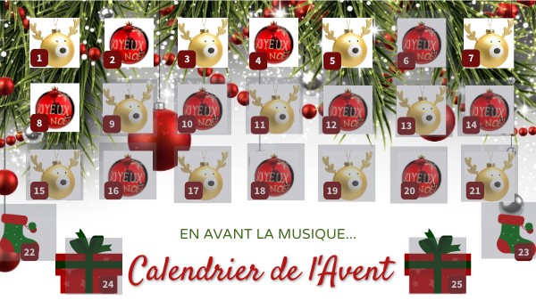 calendrier de l'avent musical | Genially