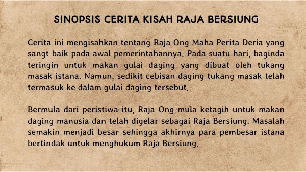 KISAH RAJA BERSIUNG - KUMPULAN 4 | Genially