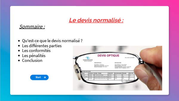 Devis normalisé | Genially