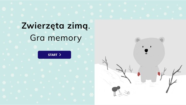 Zwierzęta zimą- gra memory | Genially