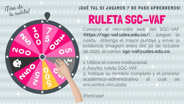SGC-VAF Ruleta | Genially