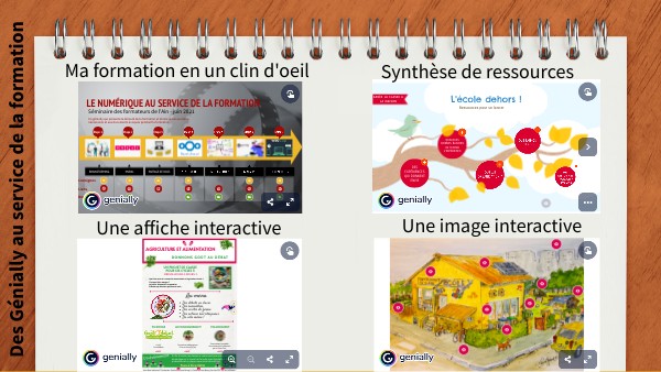 Exemples de Génially pour la formations