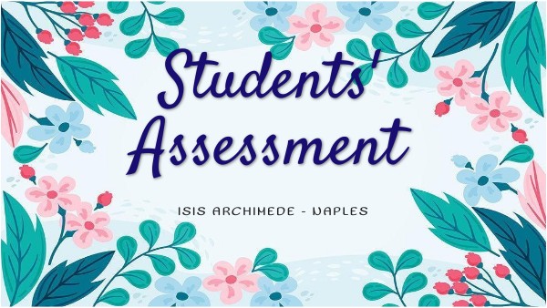 student's assessment