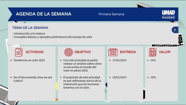 Manejo de Color Agendas de Trabajo | Genially