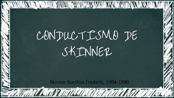 CONDUCTISMO DE SKINNER | Genially