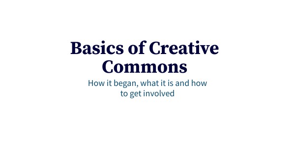 Basics of Creative Commons