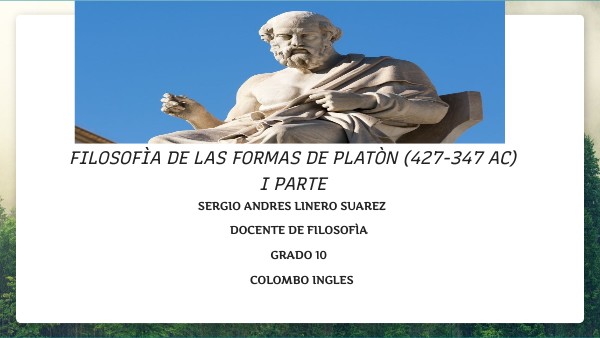 FILOSOFIA DE PLATON 1 PARTE