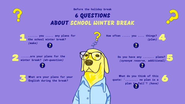Six questions about the winter break | Genially