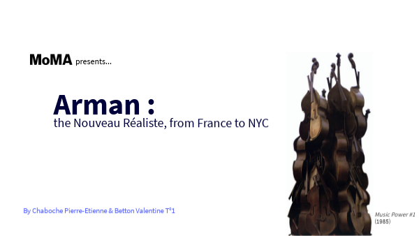 Arman presentation | Genially