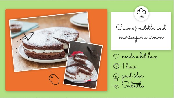 Cake of nutella and mascarpone cream