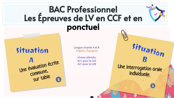 Bac Pro - épreuves LVE | Genially