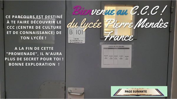 Bienvenue au CCC