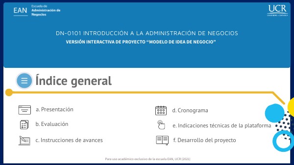 Guía Interactiva para crear Idea de Negocio