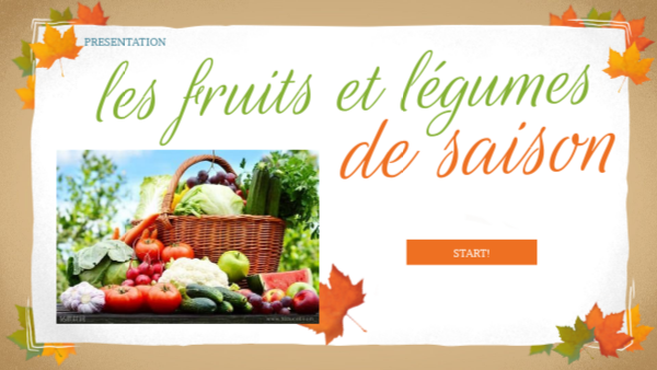 les fruits et légumes de saison | Genially