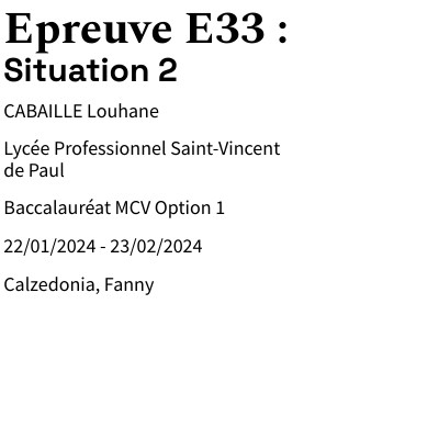 Copie - Epreuve E33 | Genially