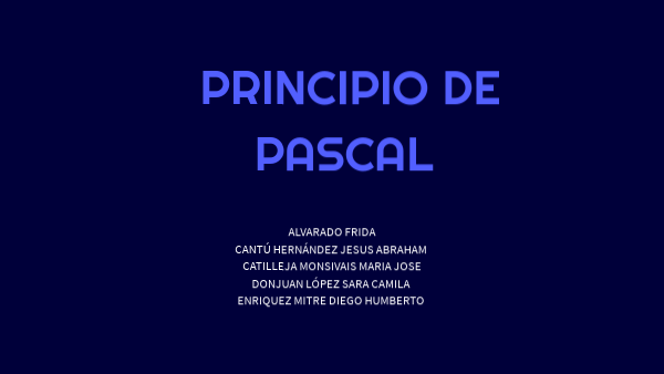 PRINCIPIO DE PASCAL