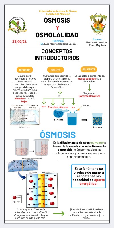 ÓSMOSIS Y OSMOLALIDAD. Mascareño Verduzco Enery Maydane. III-10 | Genially