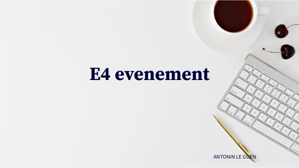 evenement E4 | Genially