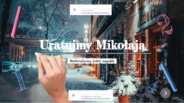 Uwolnić Mikołaja - matematyczny pokój zagadek | Genially