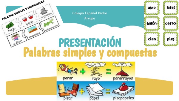 Palabras simples y compuestas | Genially