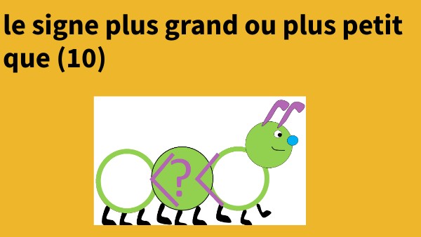 plus grand plus petit que (10) | Genially