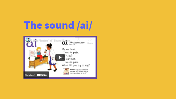 Phonics sound /ai/ | Genially