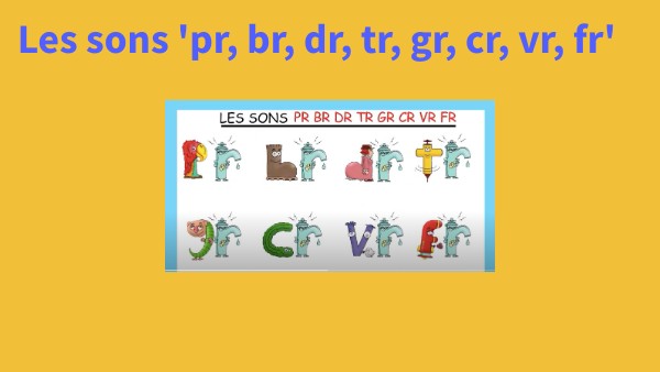 Phonologie - Les sons br fr cr gr pr | Genially