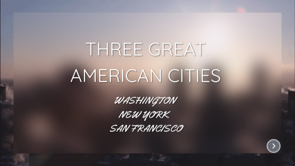 THREE GREAT AMERICAN CITIES | Genially