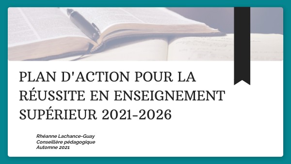Plan d'action pour la réussite 2021-2026 | Genially