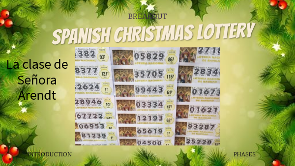 Spanish Christmas Lottery Breakout Room (Arendt) | Genially