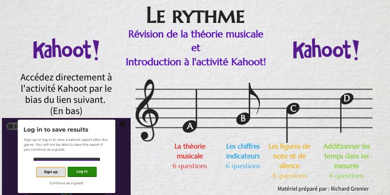 Présentation des éléments relatifs au rythme