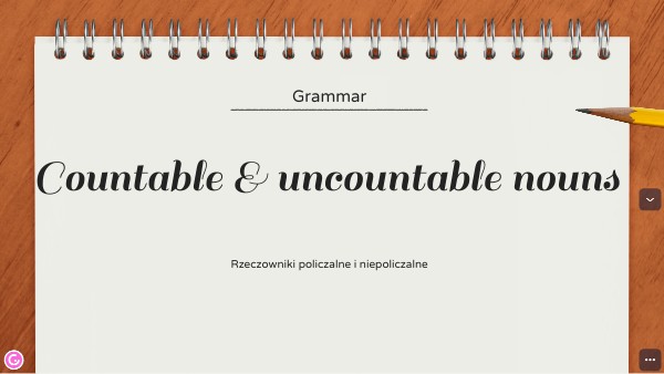Countable/Uncountable Nouns | Genially